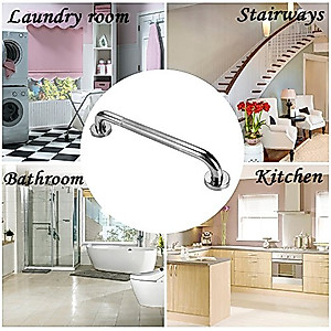 Sumnacon 16 Inch Bath Grab Bar with Anti-Slip Grip, Sturdy Stainless Steel Shower Safety Handle for Bathtub,Toilet, Bathroom,Kitchen,Stairway Handrail,Come with Mounted Screws