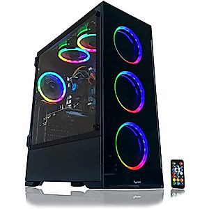 Alarco Gaming PC Desktop Computer Intel 3.70GHz,16GB Ram,512 GB SSD,Windows 11 pro,WiFi Ready,Video Card RX 580 8GB, 6 RGB Fans with Remote