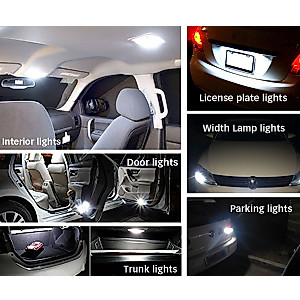 AOICANKI 20pcs Super Bright RV Trailer T10 921 194 42-SMD 12V Car Backup Reverse LED Lights Bulbs Light Width Lamp Xenon White