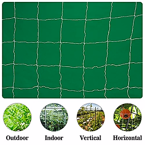 Sukh 2 Pcs Garden Plant Trellis Netting - 5 x 15 ft Trellis Net Polyester Trellis Netting Garden Square Mesh Netting for Climbing Plants Outdoor, Fruits, Vegetables, Vines, Grow Tents