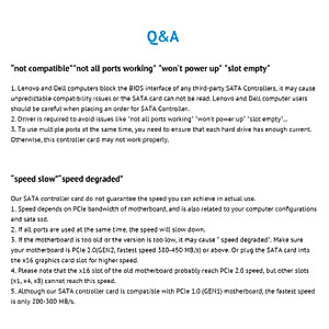 SupaHub SATA Card 8 Port, Non Raid SATA Expansion Card for SATA III 6G Hard Drives for Desktop, Includes 8 SATA Cables and 2 SATA Splitter Cables