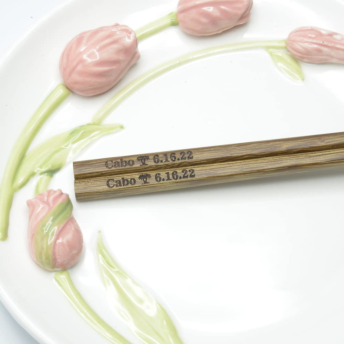 Personalized Reusable Chopsticks Wooden Chop Sticks for Beginners Custom Engraved Chopsticks Chinese Christmas Gifts Housewarming Gifts Unique House Warming Gifts for New Home (60PC)