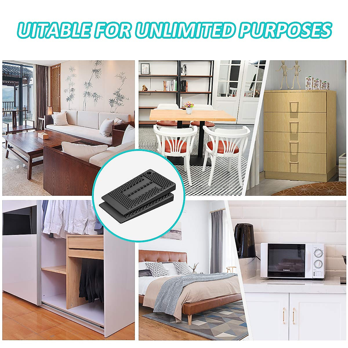 Plastic Shims for Leveling - 36 Piece Jar, Strong and Durable Table Wedges, DIY Levelers for Furniture, Table, Chair, Cabinet, Table Leg, Restaurant - Adjustable Multipurpose Furniture Levelers