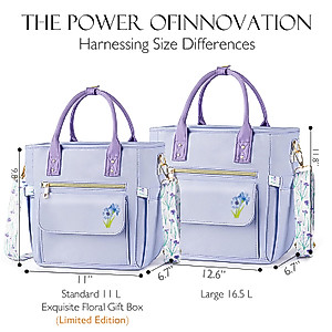 GLORIEROO Deluxe Lunch Bag Women - Leakproof Insulated Lunch Box for Women 2024 Newest Teacher Mothers Day Gifts for Women Waterproof Multi Pocket Lunch Bag with Removable Strap for Work/Picnic