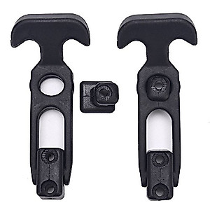 COOLOGIN Rubber Flexible T-Handle Hasp Draw Latch for Tool Box, Cooler, Golf Cart or Engineering Machine Hood (4 PCS, Black)