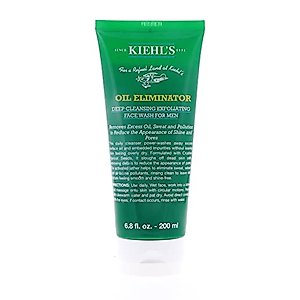 Kiehl's Mens Oil Eliminator Deep Cleansing Exfoliating Face Wash, Apricot, 6.8 Oz