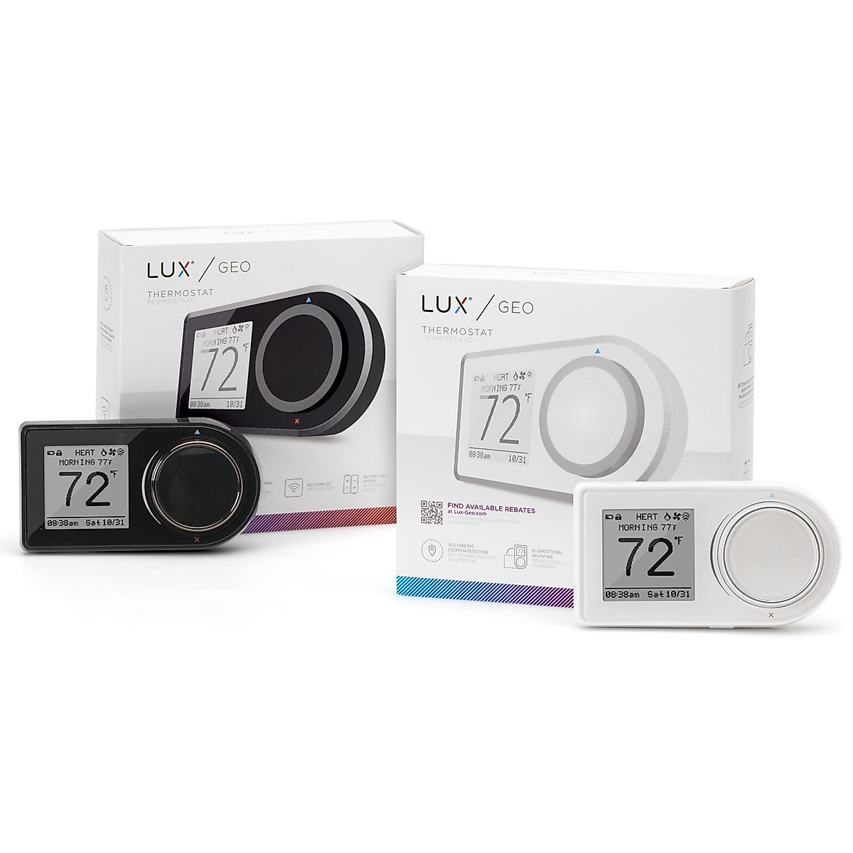 Lux Products GEO-BL Wi-Fi Thermostat, Black