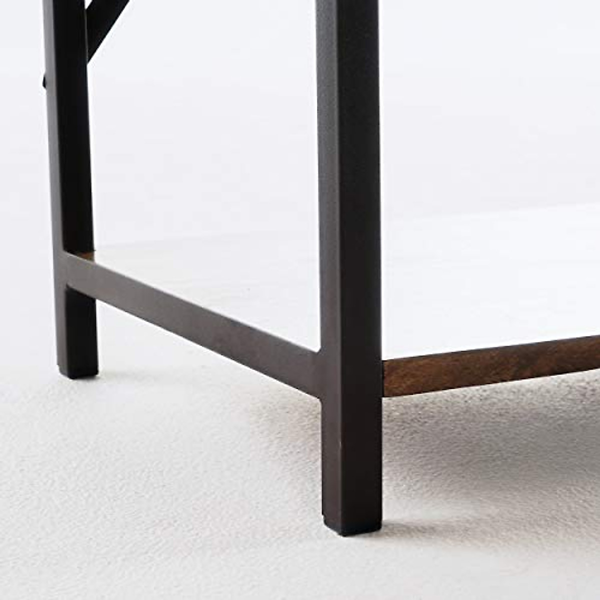 Christopher Knight Home Roney Acacia Wood Bookcase with Iron Accents, 17", Natural Stained With Rustic Metal