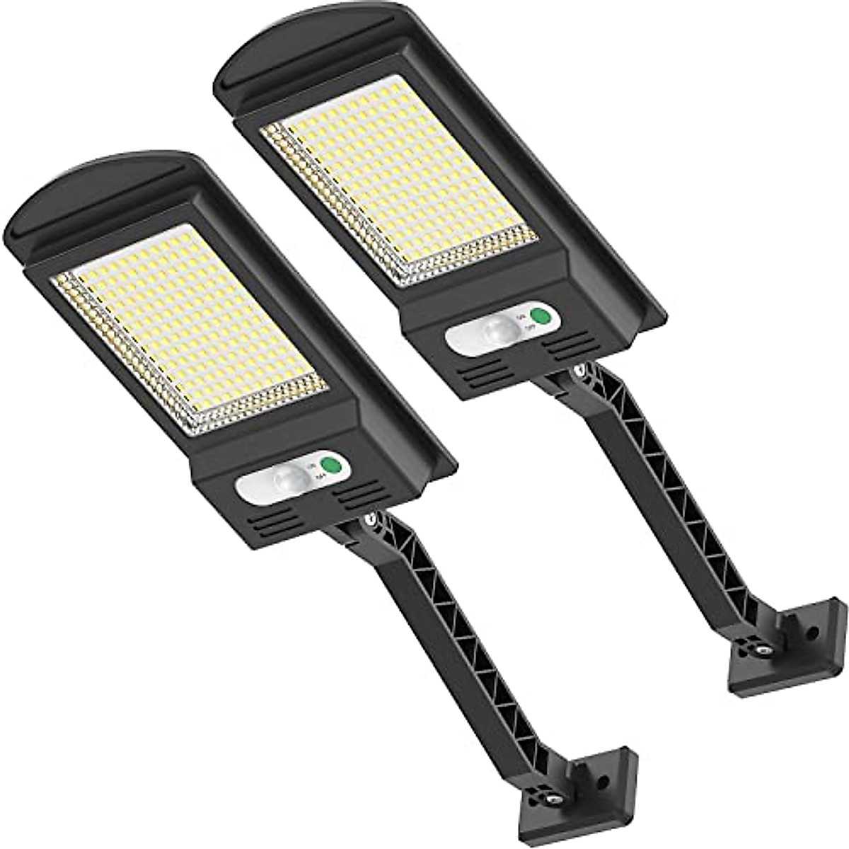 Engrepo Solar Lights Outdoor, 1000LM 168 LEDs Solar Powered Motion Sensor Light, Security Waterproof Solar Flood Light for Deck, Fence, Patio, Front Door, Gutter, Yard, Shed, Path, Garden. 2 Pack