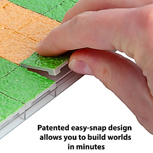 Monster Adventure Terrain- 50pc Grass Tile Expansion Pack- Hand-Painted 1x1 -Tile Set- Easy Snap Creates Amazing Tabletop Terrain in Minute- Customize Your D&D and Pathfinder Dungeons Your Way