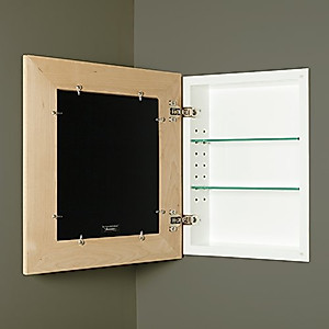 13x16 Regular Concealed Cabinet - Medicine Cabinet with Picture Frame Door! (Unfinished Flat)