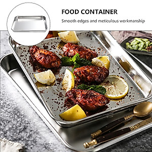 DOITOOL Stainless Steel Cookie Sheet Pan for Baking, Dishwasher Safe Baking Sheet Pan for Toaster Oven, Roasting or Grilling (23X17CM)