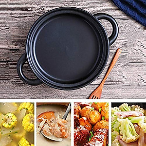 JINXIU Casserole Tagine Pot Cookware, 20Cm Cooking Tagine Pot Casserole Pots with Lids Medium Simple Cooking Tagine Lead Free Cold and Heat Resistant