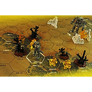 LITKO Flame Marker | Fire Spell Effect Indicator | Plasma | Toxic | Inferno | Blast | Compatible with Dungeons & Dragons, Pathfinder & Tabletop Wargames (Transparent Yellow, Variety Pack)