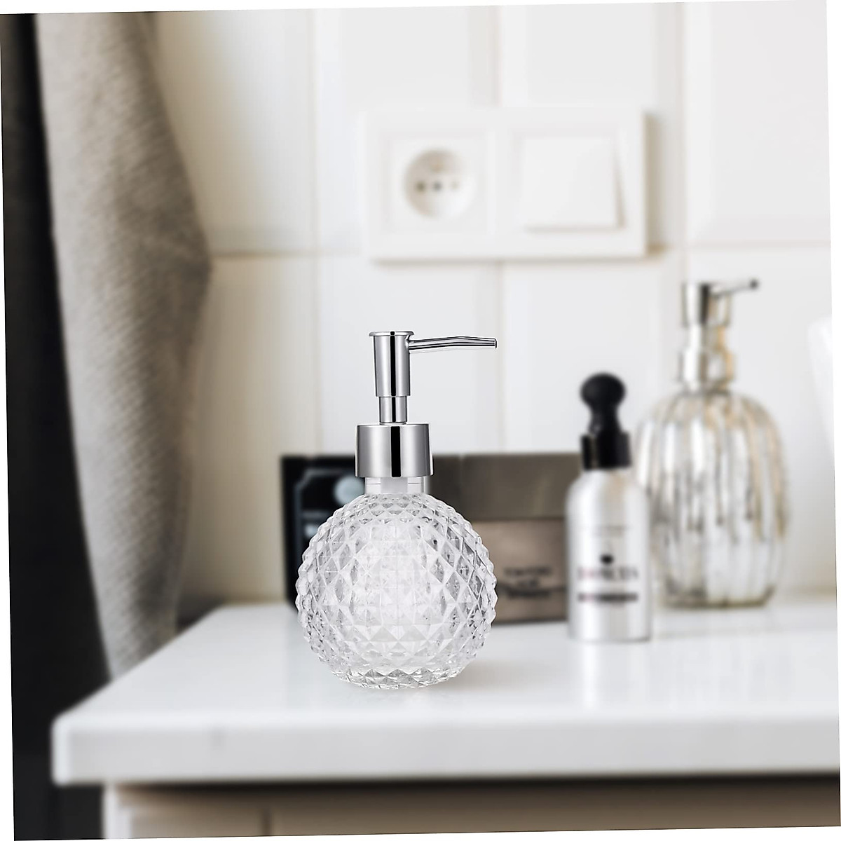 Cabilock 3 Pcs Lotion Bottle Glass Pump Bottles Shower Dispenser Bottles Shower Bottles Refillable Portable Bottle Cover Shampoo Dispenser Dish Soap Dispenser Glass Bottle Hand Travel Gel