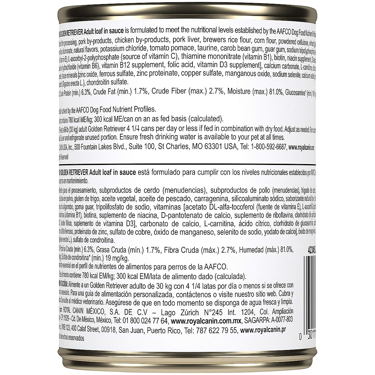 Royal Canin Golden Retriever Loaf in Sauce Canned Dog Food, 13.5 oz can (12-count)