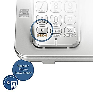 Panasonic KX-TGE484S2 DECT 6.0 4 Handset Landline Telephone Silver