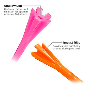 Performance 2.75’’ Plastic Golf Tees, Neon Mix, 30 Pack