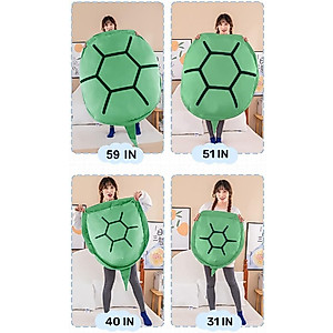 CHOXIO Wearable Turtle Shell Pillows for Kids Adults,Turtle Plush Pillow Stuffed Animal Funny Dress Up Creative Gifts (40 in, Green)