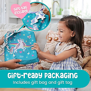 Amitié Lane Unicorn Stationery Set - Scented Markers Set + Erasable Doodle Book Set - Easy DIY Kids Arts and Crafts Kits - Girls Toys and Birthday Gifts for Kids Age 4-12