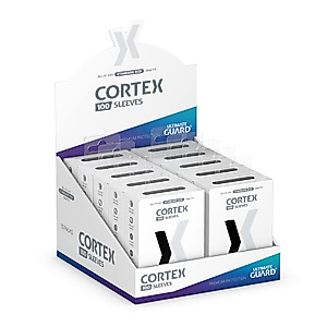 Ultimate Guard Cortex Card Sleeves, 100 Standard Size TCG Sleeves, 66 x 91mm, Black Back, Glossy Finish, No PVC & Acid-Free, High Clarity