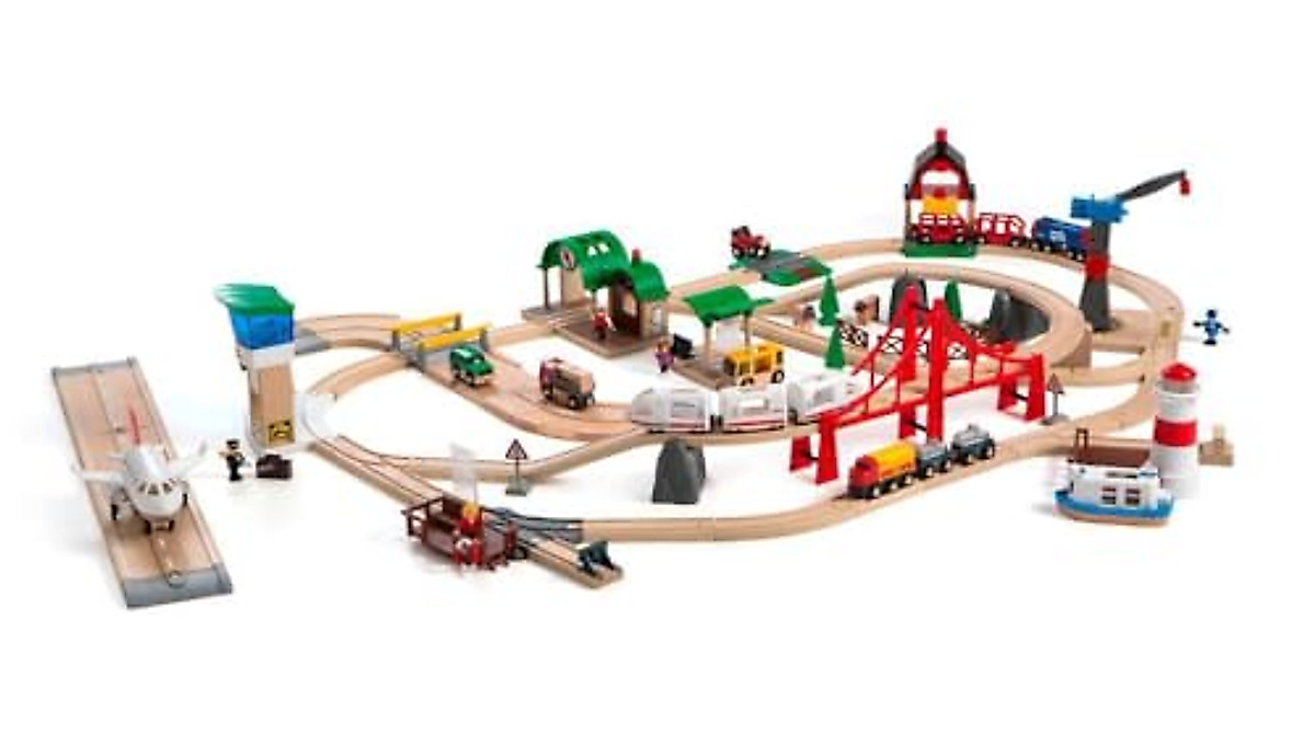 BRIO World Deluxe Railway Set - Ultimate Wooden Train Adventure for Kids