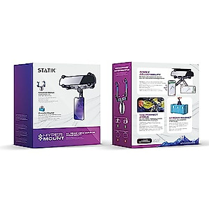 Statik Magnetic Car Rear View Mirror Phone Holder | Eye Level Driving | 360 Rotation Retractable Adjustable | Sturdy Rearview Mirror Phone Mount Magnet