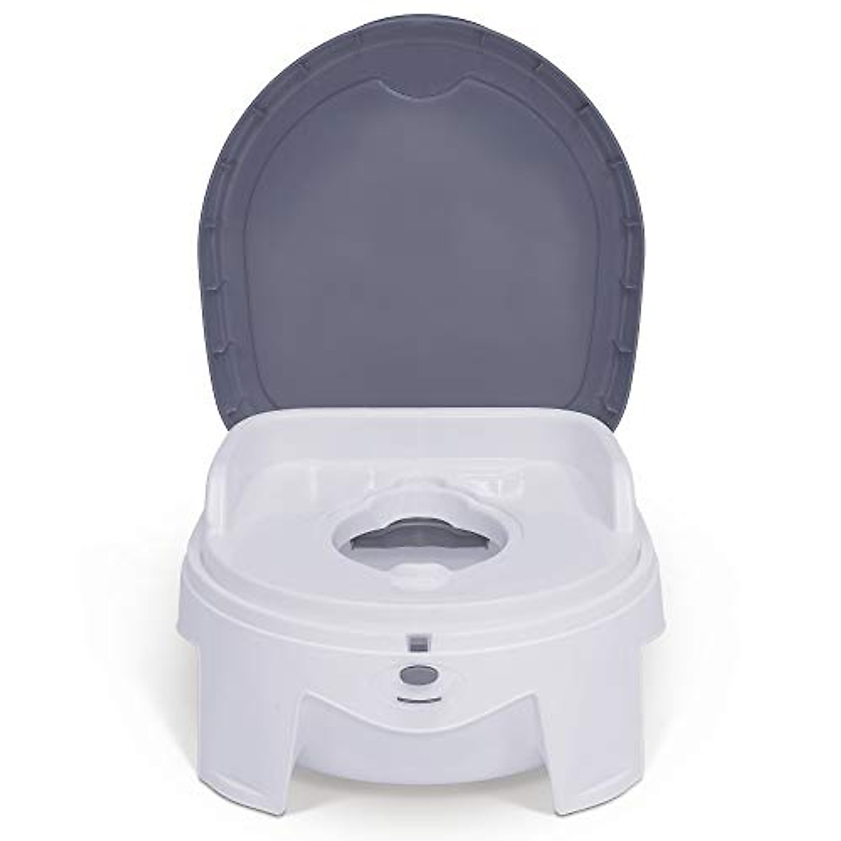 Delta Children PerfectSize Potty - Made with Eco-Friendly Recycled Ocean Material, White/Grey
