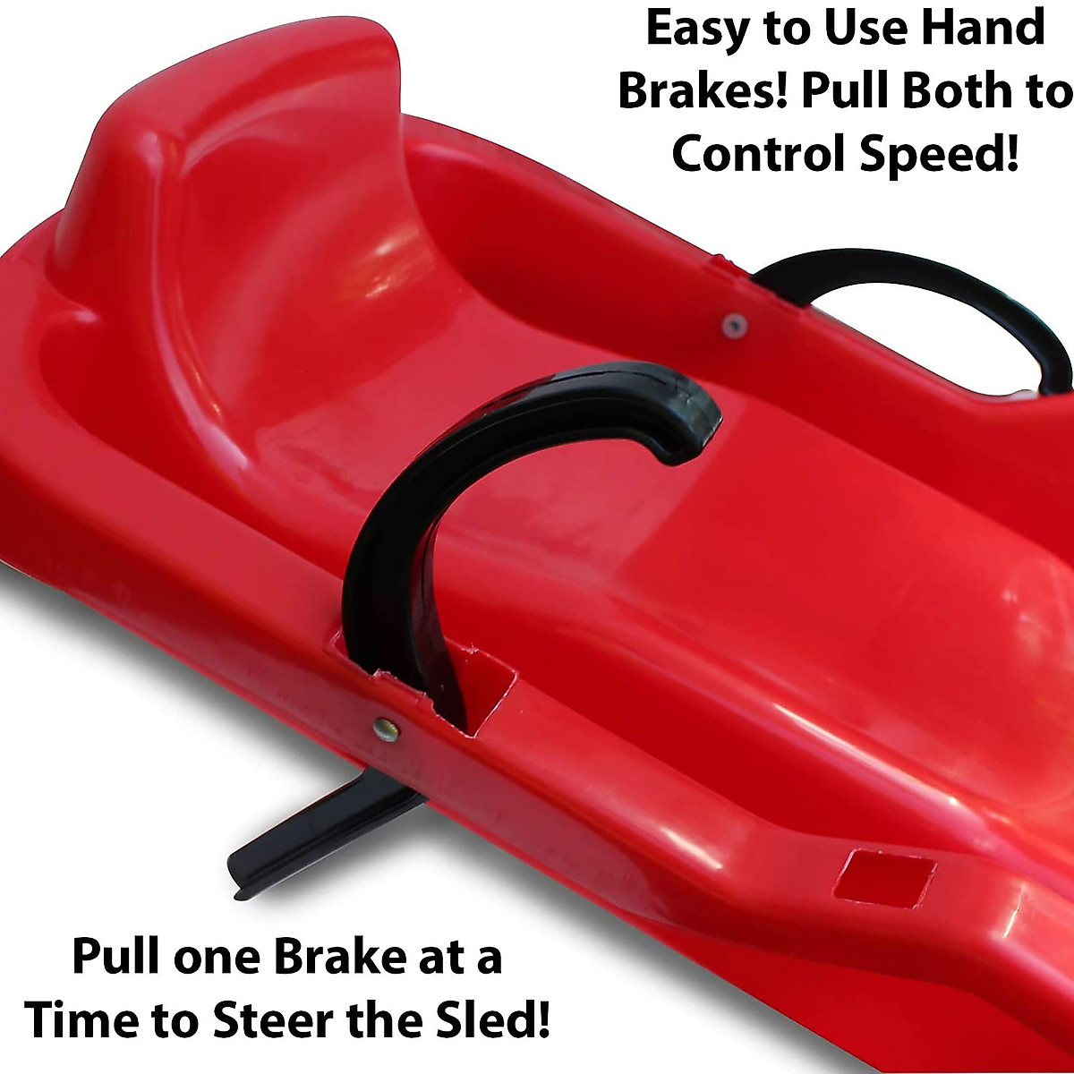 Flexible Flyer Winter Heat Snow Sled. Plastic Sno Slider Bobsled, 38 x 18 x 7 inches