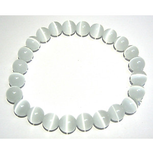 CRYSTALMIRACLE Powerful Selenite Beaded Round Bracelet Crystal Healing Fashion Jewelry Men Women Gift Handcrafted Accessory Wellness