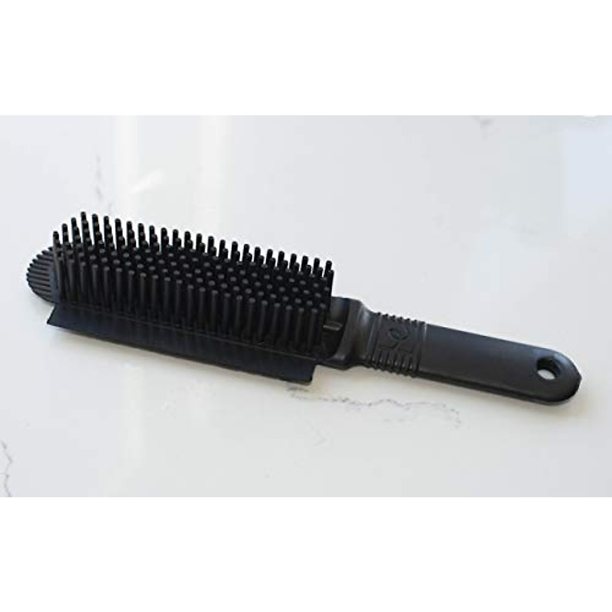 FURemover Plus, Rubber Pet Hair Remover Brush, Black with Gentle Bristles for Grooming Dogs and Cats, Pack of 2, Black