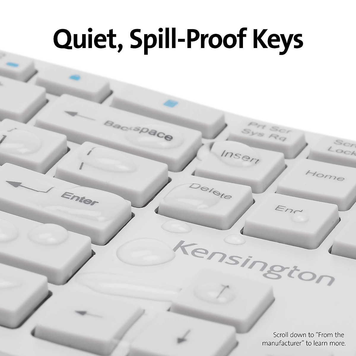 Kensington Pro Fit Ergonomic Wireless Keyboard and Mouse - Grey (K75407US)