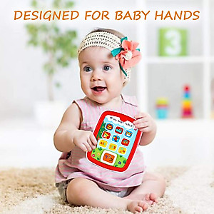 VATOS Toddler Learning Tablet for 1 Year Old, Baby Ipad for 6M -12M -18M+ with Music & Light, Travel Toy Tablet with Easy ABC Toy, Numbers & Color | My First Learning Tablet