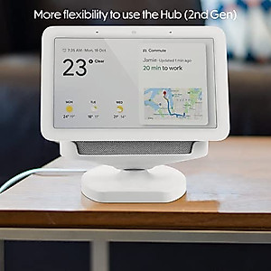 Wasserstein Adjustable Stand for Google Nest Hub (2nd Gen) - Made for Google (Chalk)