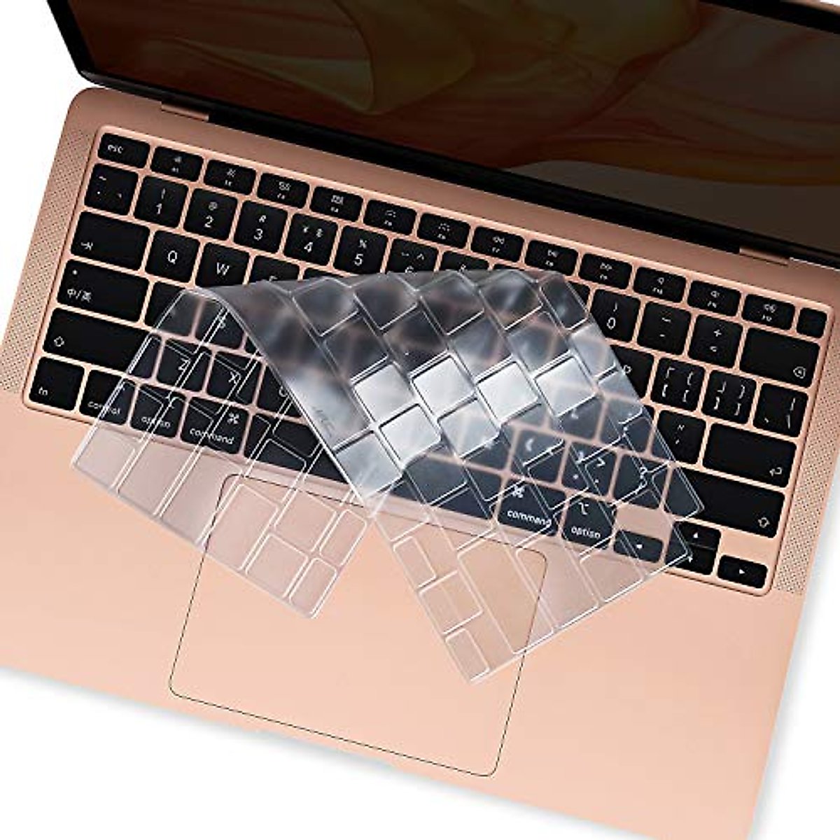 VFENG Premium Ultra Thin Soft Keyboard Cover Skin for 2020+ MacBook Air 13-Inch 13" with Magic Keyboard (Model Number: A2337/A2179), US Version