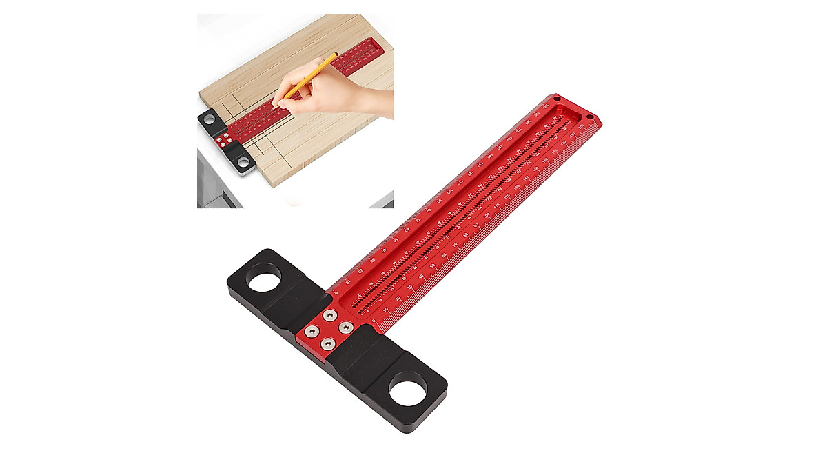 Woodworking Scriber T Square Ruler, Architects Ruler for Carpenter Work ...