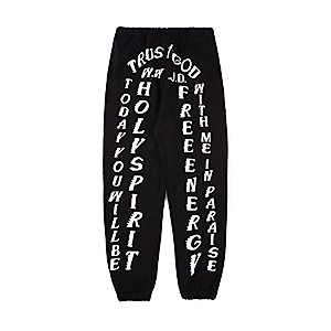cpfm.xyz HOLY KY Trousers Creative Text Printing Sports Outdoor Retro Casual Pants Black