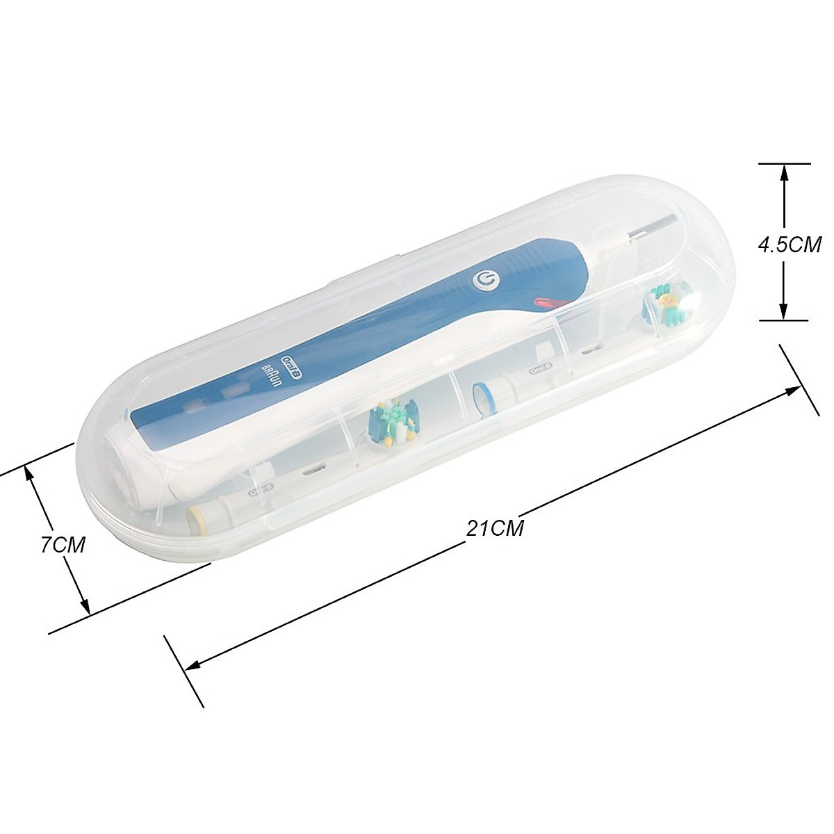 Nincha Portable Replacement Plastic Electric Toothbrush Travel Case for Oral-B Pro Series