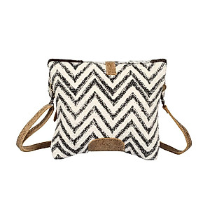 Myra Bag Devious Upcycled Canvas & Cowhide Crossbody Bag S-1339