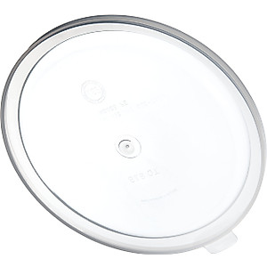 Carlisle FoodService Products Bain Marie Food Storage Container Lid for Kitchens, Restaurants, Catering, Plastic, 6-8 Quarts, Clear, (Pack of 12)