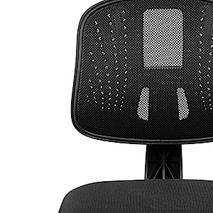 Flash Furniture Flash Fundamentals Mid-Back Black Mesh Swivel Task Office Chair with Pivot Back