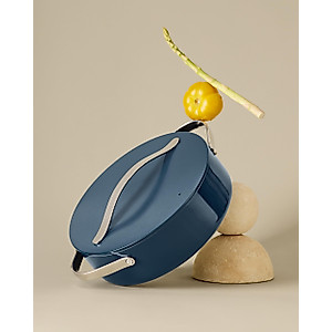 Caraway Rondeau - 6 Qt Non-Stick Pan with Lid - Free From Forever Chemicals - Perfect for Searing, Braising, & Roasting - Marigold