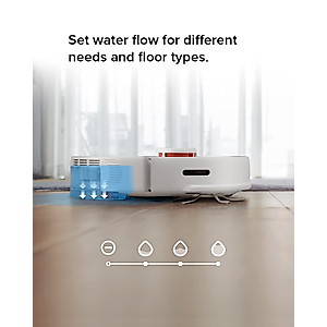 Roborock S5 MAX Robot Vacuum and Mop, Robotic Vacuum Cleaner with Electric-Tank, Self-Charging, Lidar Navigation, Selective Room Cleaning, No-mop Zones, 2000Pa Suction, 180mins Runtime (Renewed)