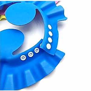 URToys 3pcs Soft Adjustable Shampoo Bath Bathing Shower Cap Hat Wash Hair Shield Hat for Baby Kids Children Hair Cutting Protect