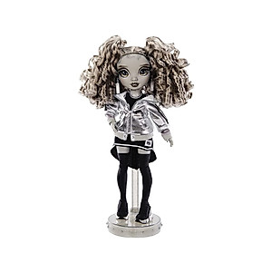 Rainbow High Nicole Steel Grayscale Fashion Doll with 2 Outfits and Accessories, Gift for Kids 6-12
