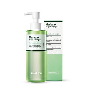 CENTELLIAN 24 Deep Cleansing Oil with Centella Asiatica, TECA, and Salicylic Acid - Korean Skin Care Hypoallergenic Face Wash, Gentle Eye Makeup Remover & Blackhead Remover (6.76 fl oz)