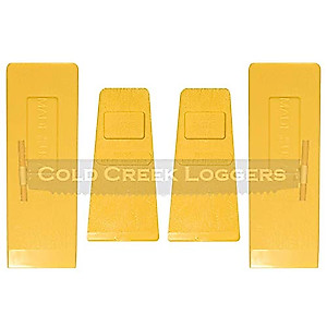 Cold Creek Loggers Felling Wedges, Tree Felling Wedges for Tree Cutting, Logging Wedge Set for Chain Saw, 5.5" (2-Pack) and 8" (2-Pack)