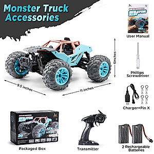 SainSmart Jr. 1:14 Off Road RC Car, 4WD Remote Control High Speed Rock Crawler for Boy Kids Adults