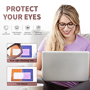 miyya Fashion Reading Glasses for Women,Oprah Style Oversized Blue Light Readers Prescription Eyeglasses 6 pack 1.25