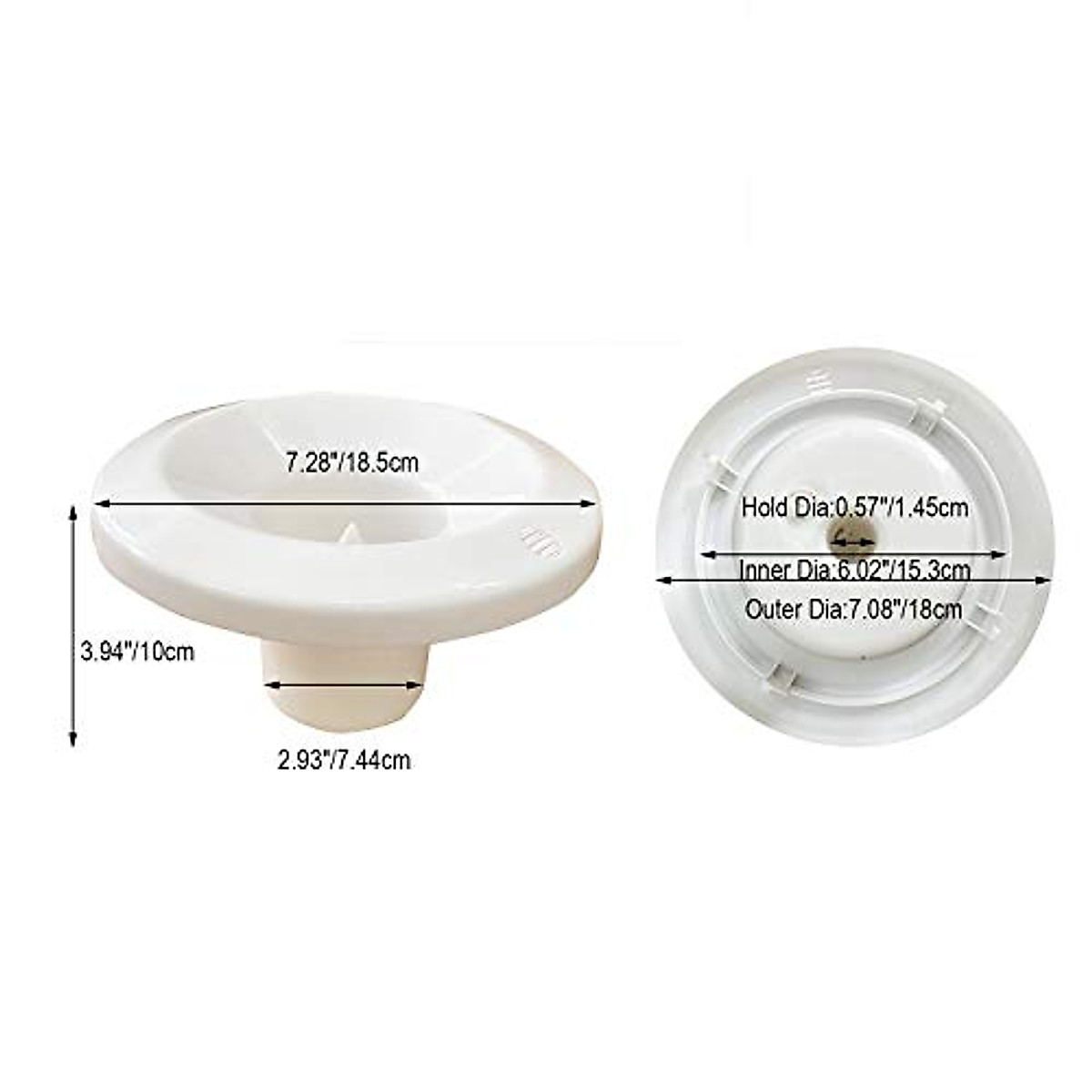 Proshopping 1 PCS Water Dispenser Smart Seat, Water Cooler Smart Seat, Plastic Water Dispenser WaterGuard Assembly Bottle Holder Replacement Parts - for Bottled Water Coolers (White)